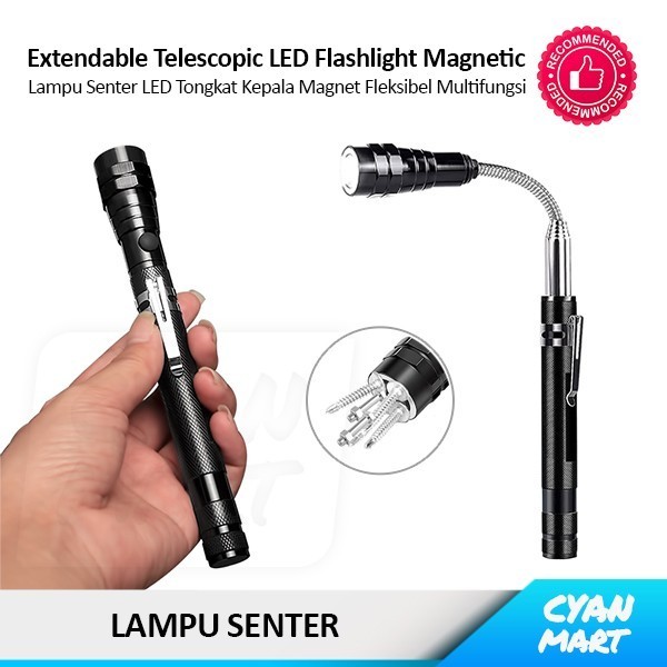 Jual Lampu Senter Tongkat Magnet Bengkel Mobil Telescopic Flashlight ...