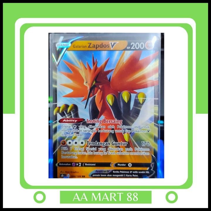 Jual TERBARU GALARIAN ZAPDOS V - POKEMON TCG INDONESIA VMAX KLIMAKS ...