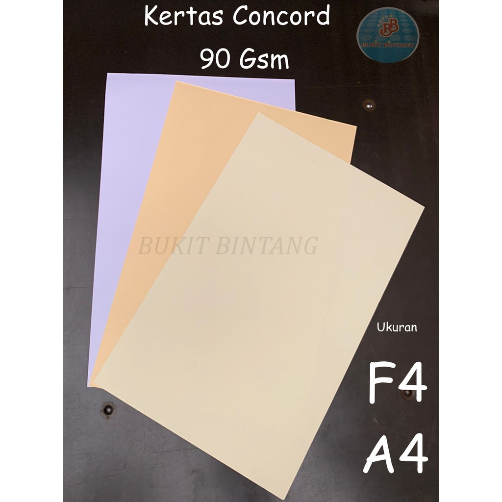 Jual Kertas Concord 90 Gsm Ukuran A4/ F4 ( Concord Warna Putih , Warna ...