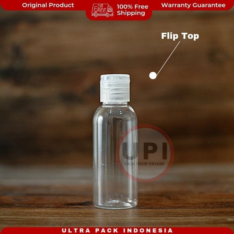 Jual KEMASAN BOTOL FLIPTOP ISI ULANG - BOTOL PET BR 50ML CLEAR + FLIP TOP | Shopee Indonesia