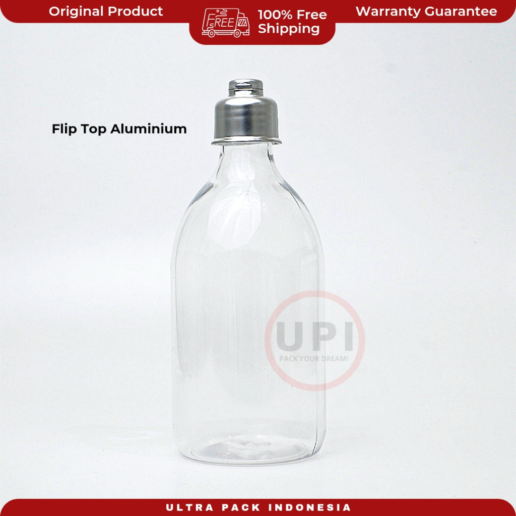 Jual Kemasan Botol Fliptop Isi Ulang - BOTOL PET SCARLETT 300ML CLEAR + FLIP TOP ALUMINIUM ...