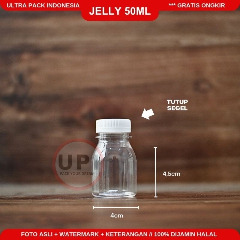 Jual KEMASAN MINUMAN BOTOL FOOD GRADE - BOTOL PET JELLY 50ML 80ML CLEAR ...