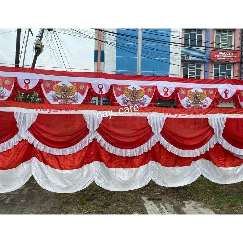 Jual Spesial Edition Bendera Background Garuda Merah Putih 10 Gelombang Umbul Umbul Kemerdekaan ...