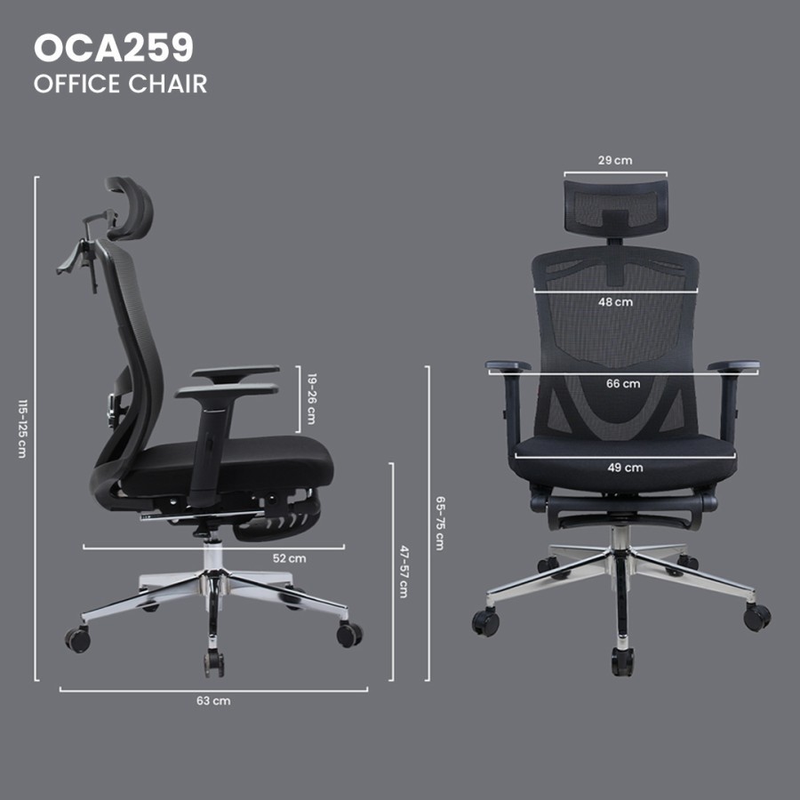 Jual Fantech OCA259S OCA259 Kursi Kantor Kerja Premium Office Chair ...
