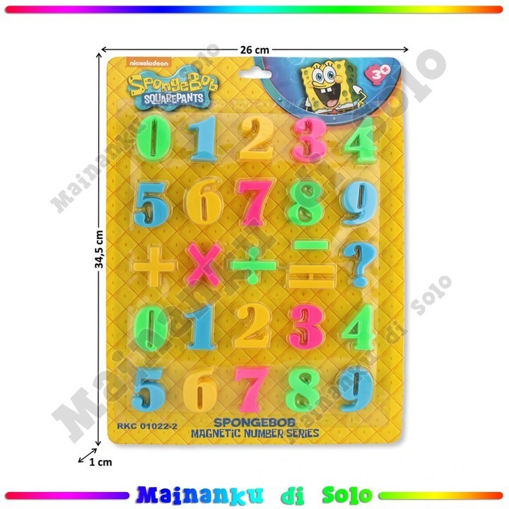 Jual Mainan Edukasi Angka Magnet Gambar Spongebob Magnetic Number ...
