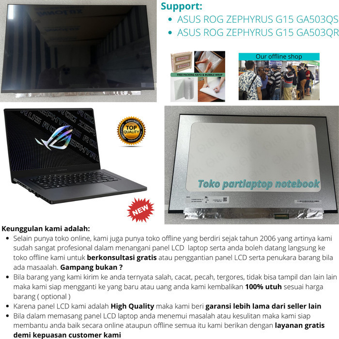 Jual Lcd Laptop Asus Rog Zephyrus G15 Ga503Qs G15 Ga503Qr Original New ...