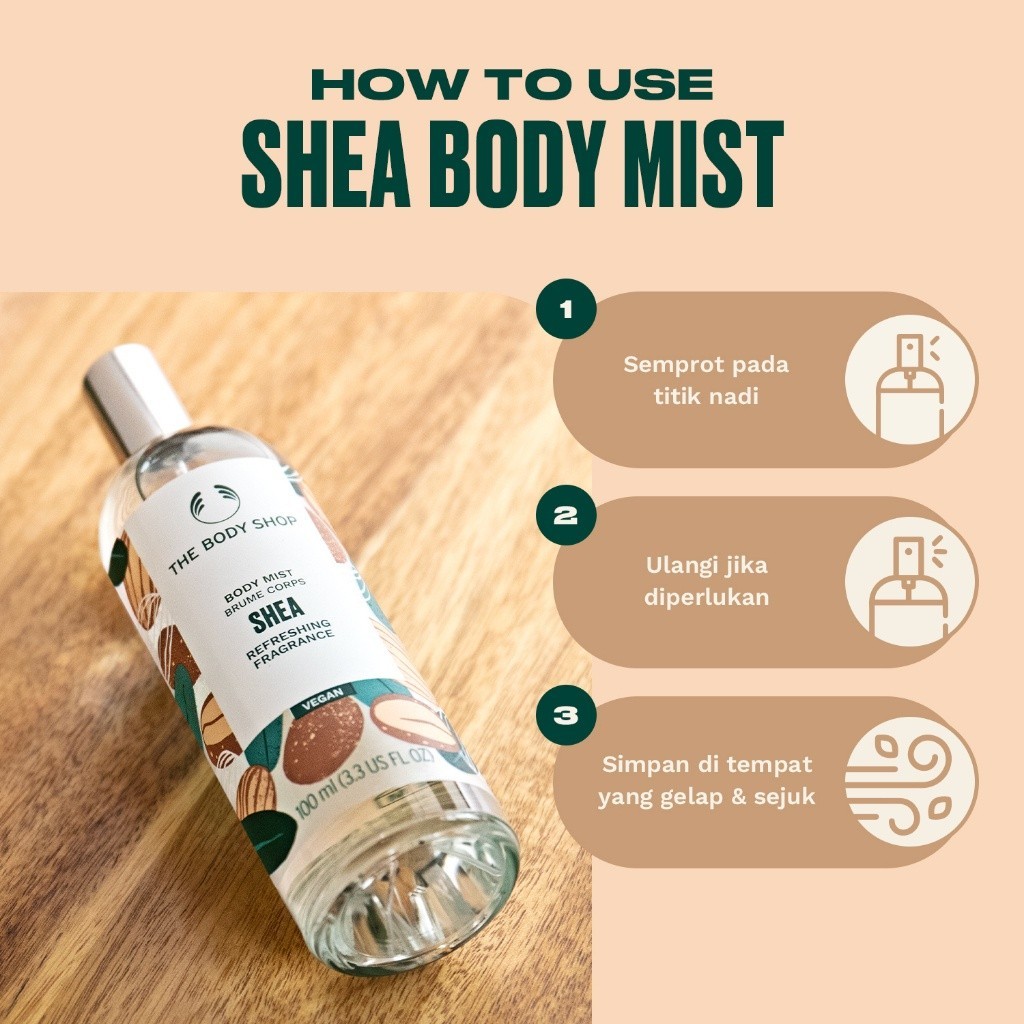 Jual The Body Shop Shea Body Mist 100ml | Shopee Indonesia