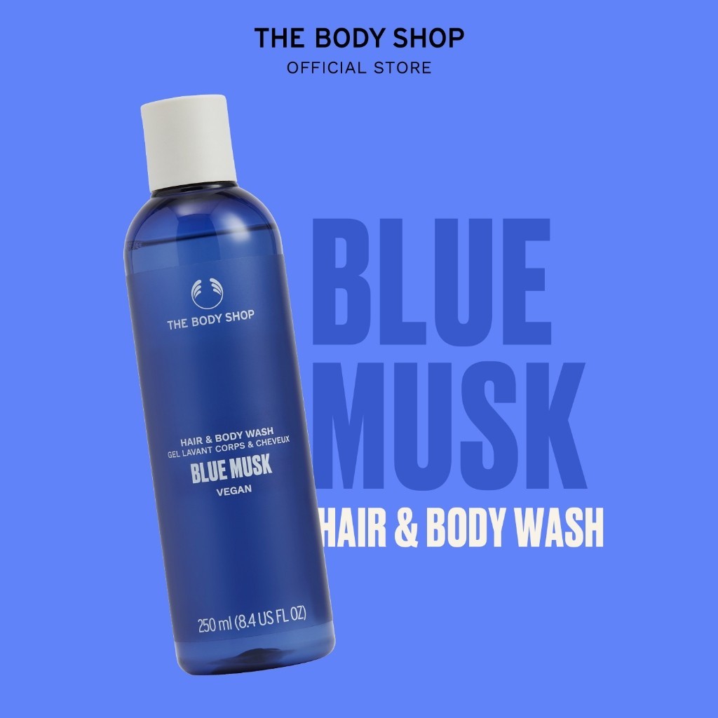 Jual The Body Shop Blue Musk Hair & Body Wash Shower Gel 250ml - Gel ...