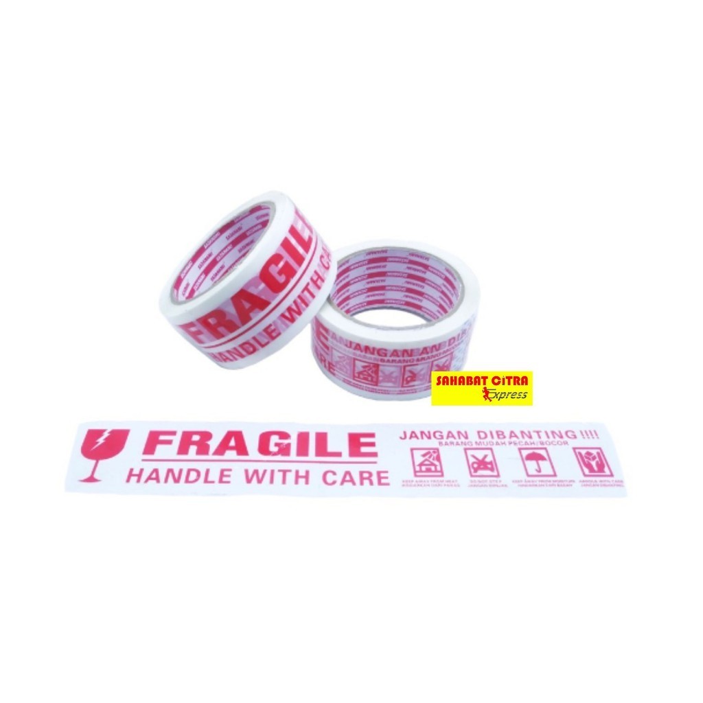 Jual LAKBAN FRAGILE / TANDA HATI HATI 48MM SAZANAMI 胶带 | Shopee Indonesia