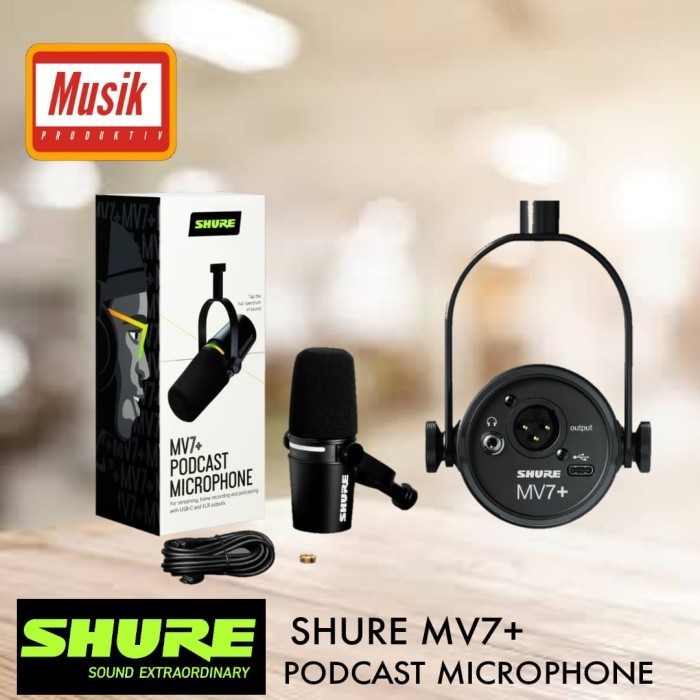 Jual Shure Podcast Microphone Mv7 / Mv7 / Mv 7 Original | Shopee Indonesia