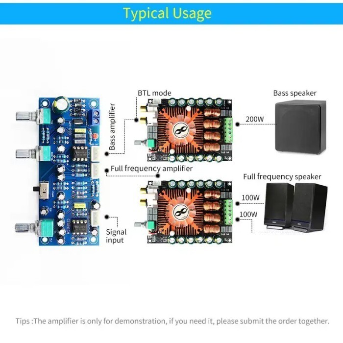 Jual 2.1 Channel Subwoofer Preamp Board Low Pass Filter Pre-Amp ...
