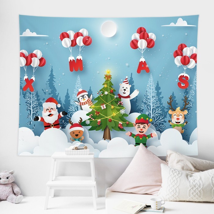 Jual Hs- Poster Kain Dinding Background Poster Kain Natal Poster ...