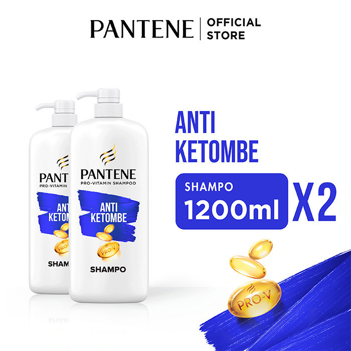 Jual Pantene Sampo Anti Ketombe Pro-V Perawatan Rambut 1200ml x2 ...