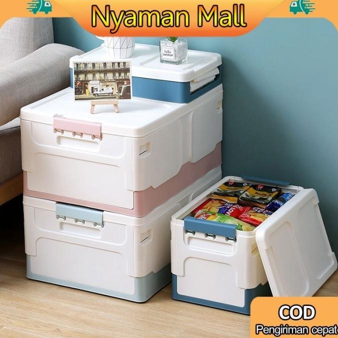 Jual Nyaman Kotak Lipat Kontainer Plastik Plastic Storage Box Folding ...