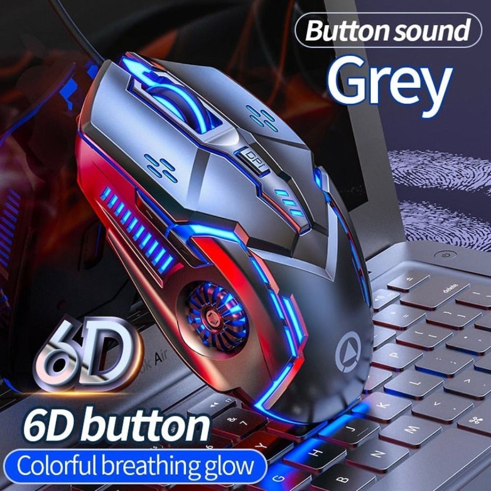 Jual Mouse Gaming LED RGB Wired 6 Key 3600 DPI - G5 - Gray | Shopee ...