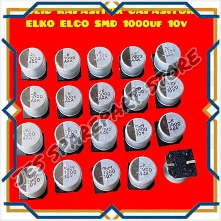 Jual [JEW] SOLID KAPASITOR CAPASITOR ELKO ELCO SMD 1000UF 10V | Shopee ...