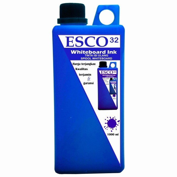 Jual Sarila Tinta Isi Ulang Spidol Papan Tulis Whiteboard Esco 32 Biru 1000 Ml | Shopee Indonesia