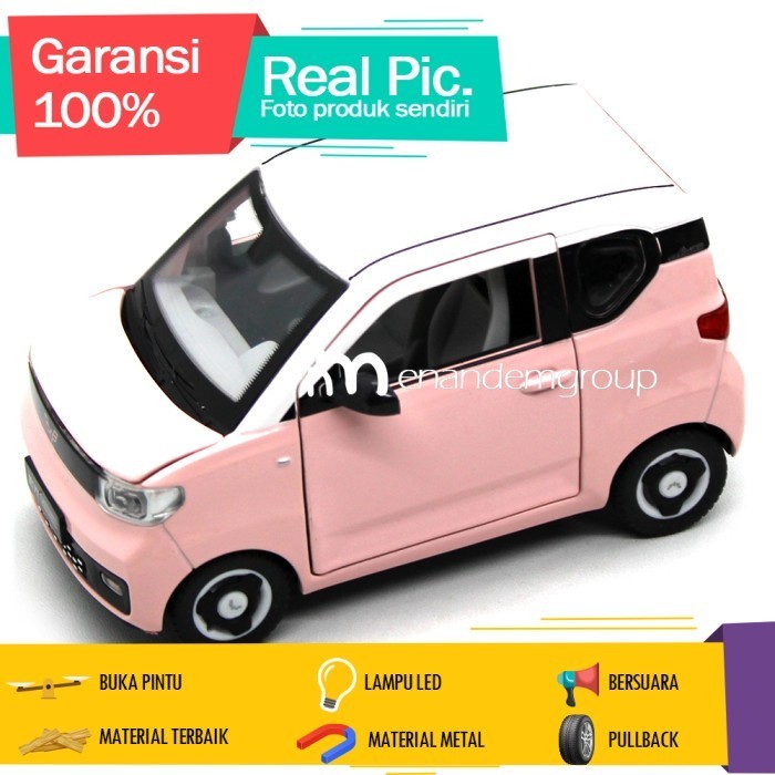 Jual Ane Diecast Mainan Mobil Listrik Wuling Air Ev Besi Metal Set Led ...