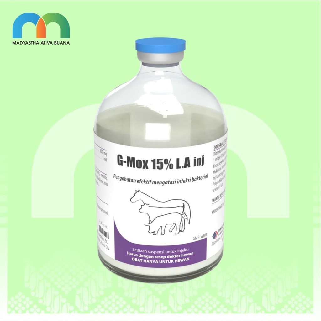 Jual GMOX 15% LA 100 ml Medion Obat Sistem Pernafasan Hewan Besar ...