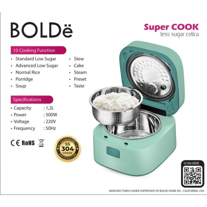 Jual Bolde Low Carbo Less Sugar Celica 1.2L - Rice Cooker Fungsi 10 In ...