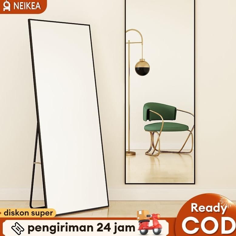 Jual Cermin Full Body Cermin Standing Standing Mirror Dinding | Shopee ...