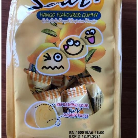 Jual Permen Asam Lot 100 Sour + Gummy Mangga/ Permen Kenyal 25Pcs ...