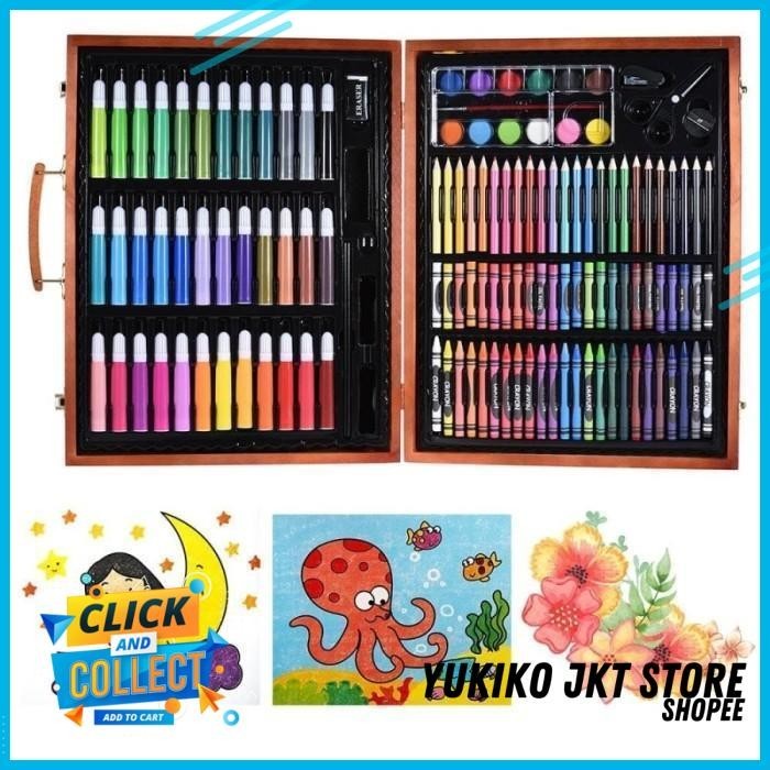 Jual PENSIL WARNA ART SET FULL CRAYON 150 PCS ANAK ALAT SENI LUKIS ...