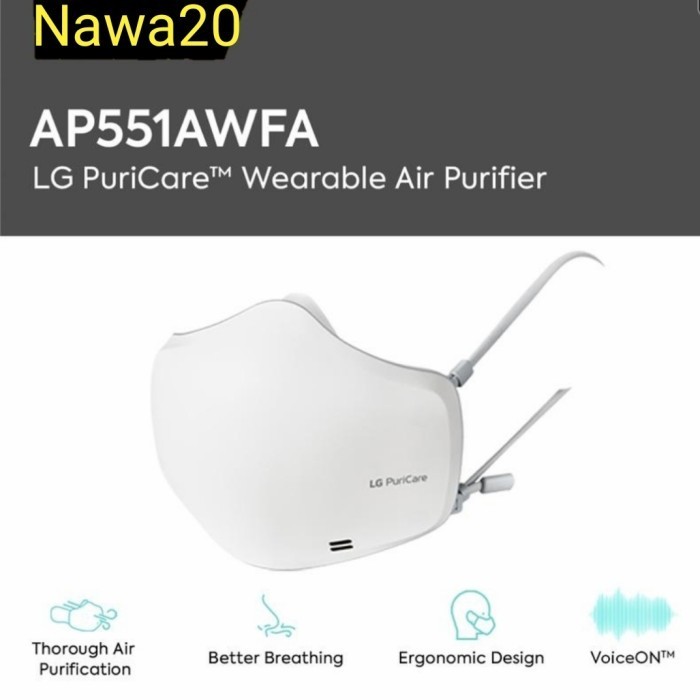 Jual Mask Wearable Air Puricare Masker Lg Purifier Hepa Filter Original ...