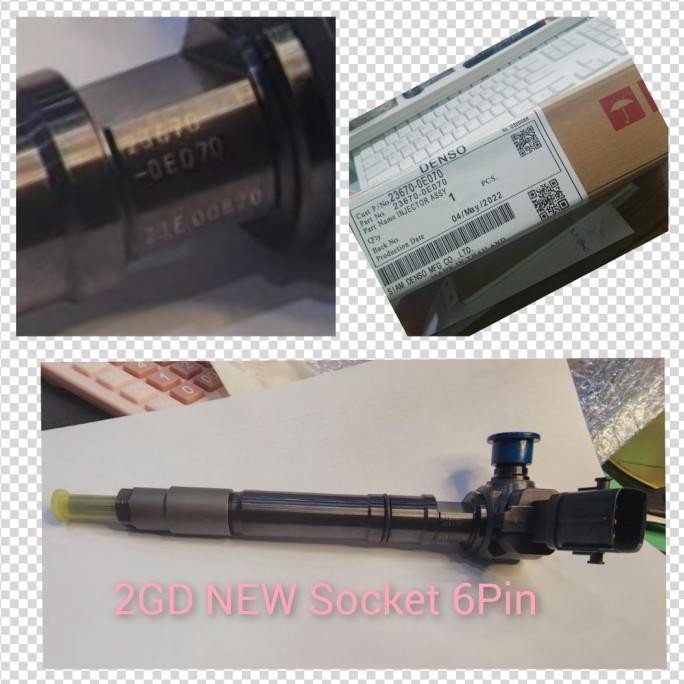 Jual INJECTOR HILUX REVO 2GD NEW Socket 6 Pin 23670-0E070 DENSO ...