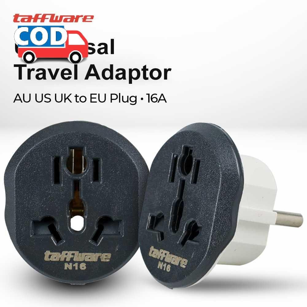 Jual Adaptor Travel Universal AU US UK to EU Plug 16A 4 Port ...