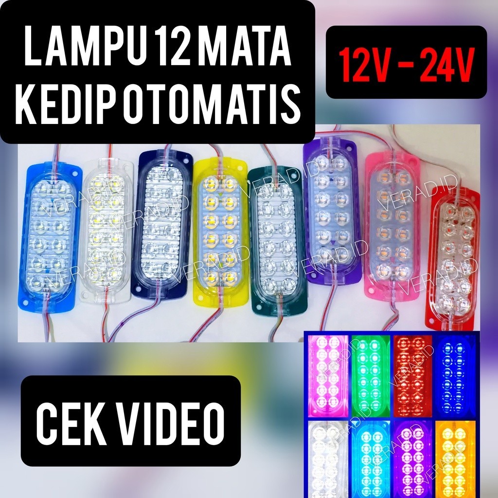 Jual LAMPU 12 MATA ULTRASONIC KEDIP OTOMATIS ULTRASONIC 12 VOLT 24 VOLT | Shopee Indonesia