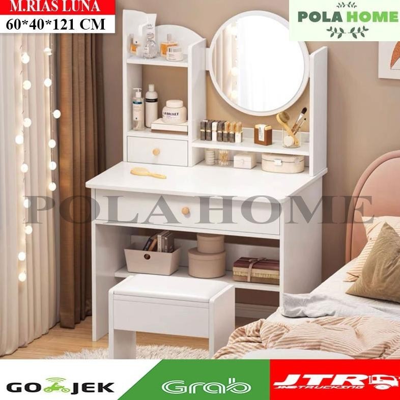 Jual Meja Rias Kaca Meja rias Putih Minimalis | Shopee Indonesia