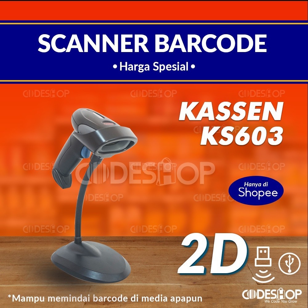 Jual Scanner Barcode Kassen KS-603 Scanner Wireless Auto Sense Direct ...