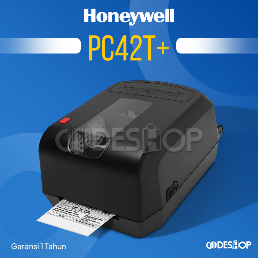 Jual Printer Barcode Honeywell PC42T PLUS Cetak Label USB + LAN 300 DPI ...