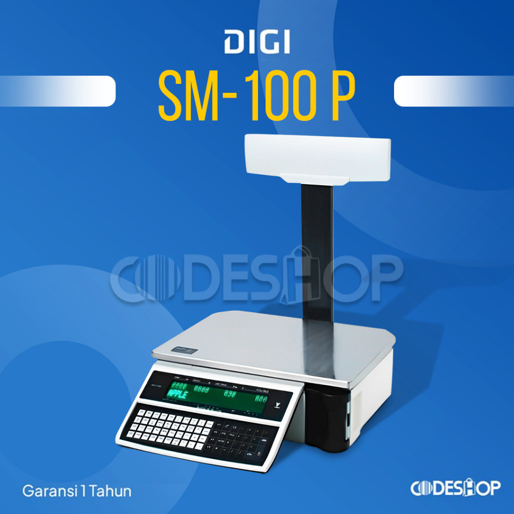 Jual TIMBANGAN DIGITAL CETAK LABEL BARCODE DIGI SM 100 P - DIGI SM 100P | Shopee Indonesia