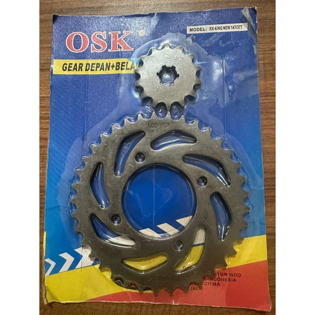 Jual Gear Press Rx King New Depan Belakang 14T 37T Motor OSK | Shopee ...