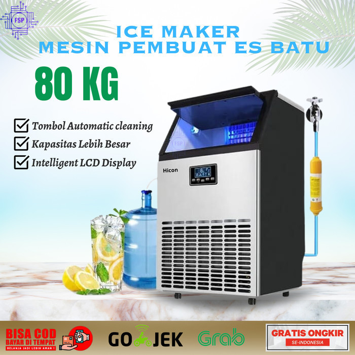 Jual Mesin Es Batu Kristal Pembuat Es 40-80kg/Day Terbaik Cafe Kantor ...