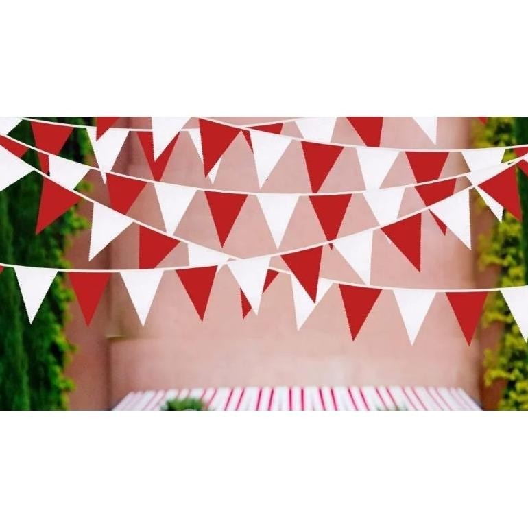 Jual Murah Bendera 210 Pcs 50Meter & 150Pcs Bendera 55Meter Segitiga Warna Warni Bendera ...