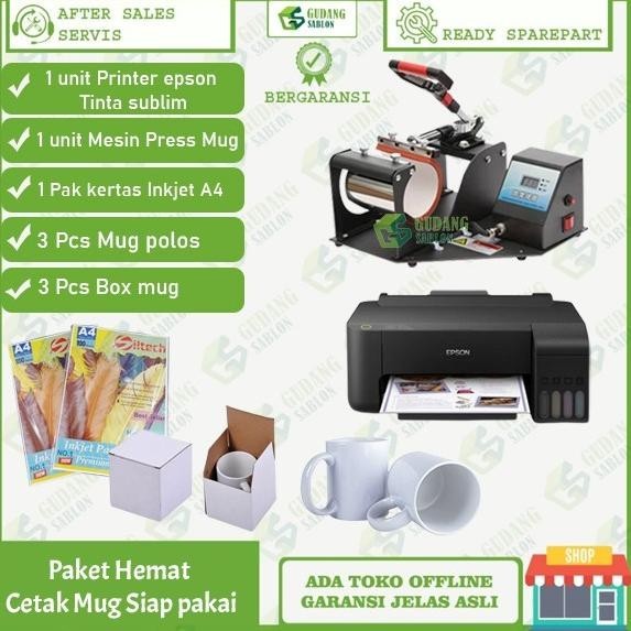 Jual PAKET SABLON CETAK MUG ( MESIN PRESS MUG + PRINTER EPSON +BAHAN ...