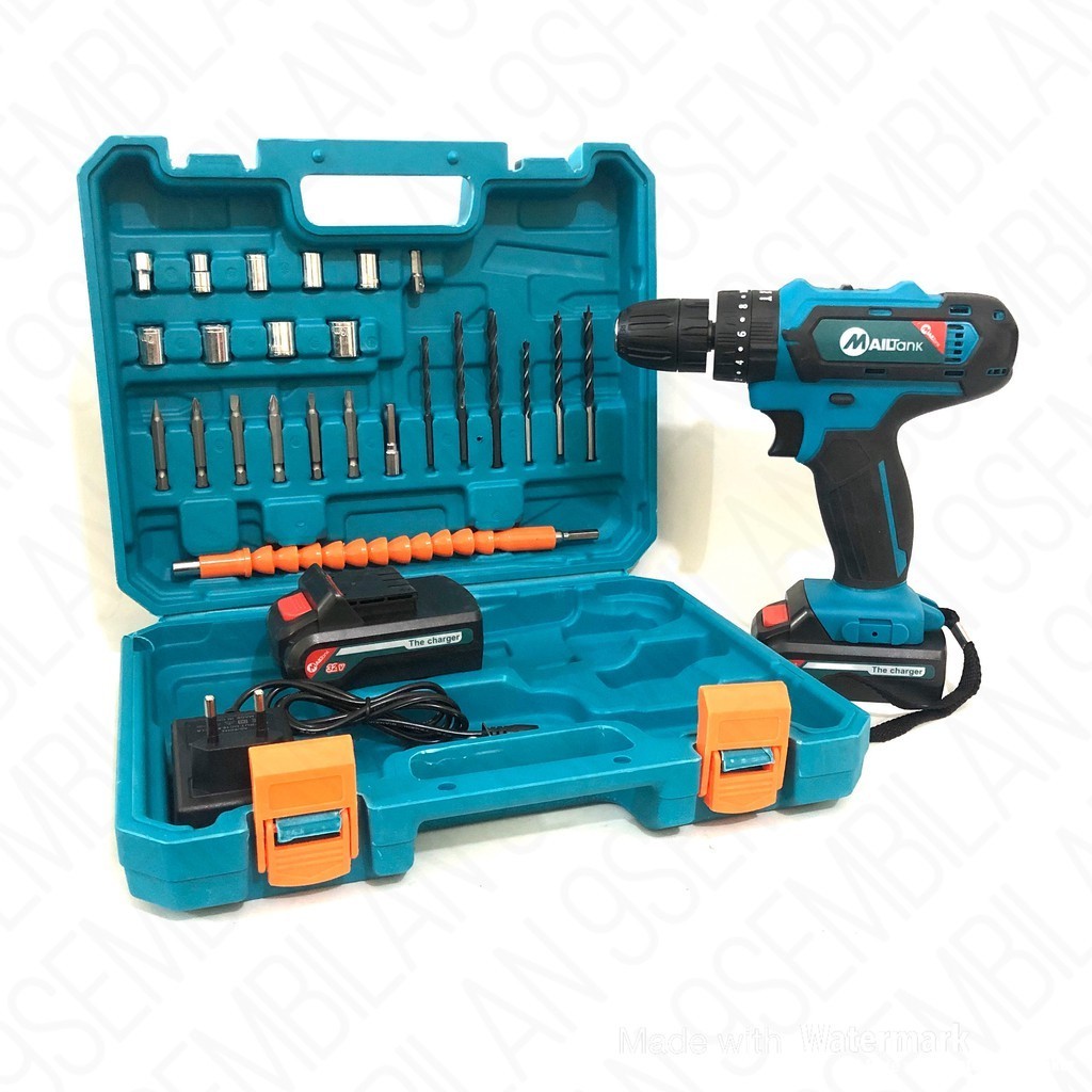 Jual Mailtank Cordless Drill Sh190 32V Mesin Bor Beton Wireless Set ...