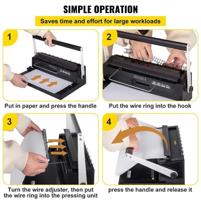 Jual Mesin Jilid Kawat Besi A4 / Mesin Binding Besi OXFORD 3:1 Origin ...