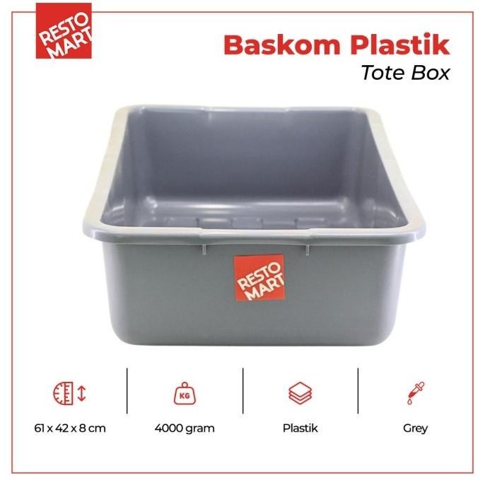 Jual Baskom Plastik / Baskom Kotak Premium / Tote Box RESTOMART ...