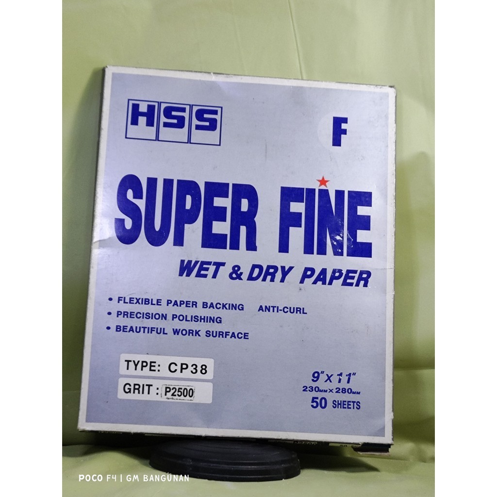Jual Amplas / Abrasive Paper Lembaran Hss no 2500 kertas pasir | Shopee ...