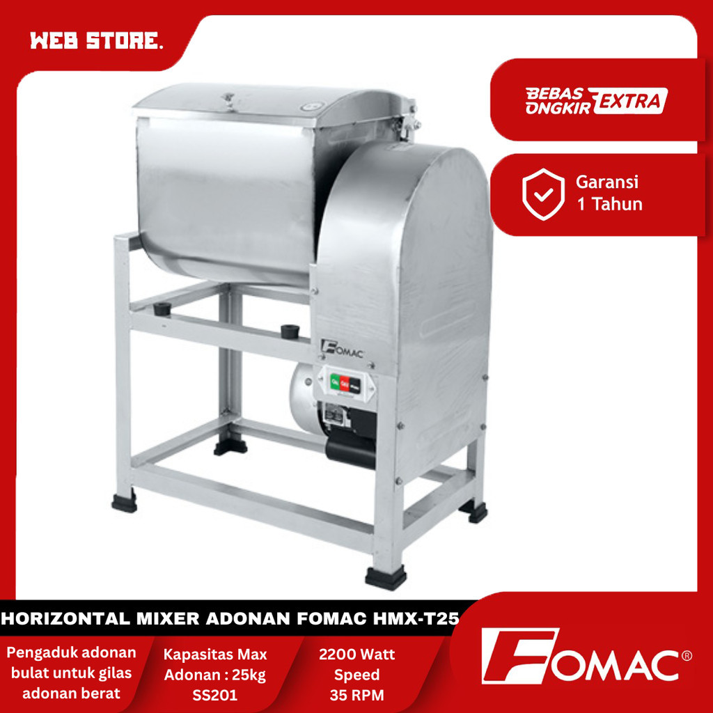 Jual Horizontal Dough Mixer Mesin Pengaduk Adonan Mie Roti Dimsum 25kg ...