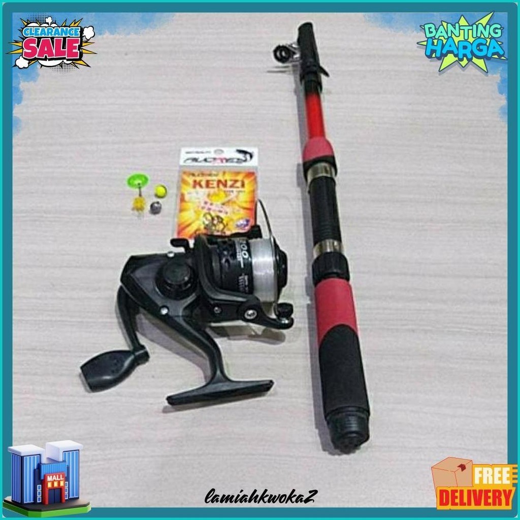 Jual Joran Set Pancing Antena Teleskopik 150 Busa Warna Reel Aw200 ...