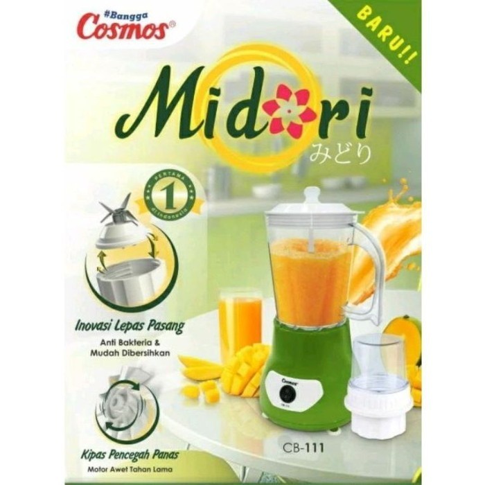 Jual Cosmos Blender Juicer Plastik 1 Liter MIDORI 2in1 380 W CB 111 CB ...
