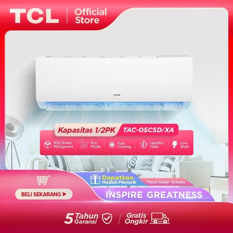 Jual TCL AC STANDARD LOW WATT 1/2 PK -TAC-05CSD/XA 05 CSD 05SD SPLIT 1/2PK | Shopee Indonesia