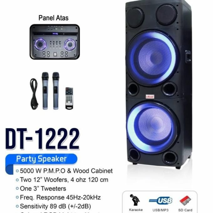 Jual Speaker Aktif Dat 12 Inch Double Dt-222 Speaker Portable Karaoke ...