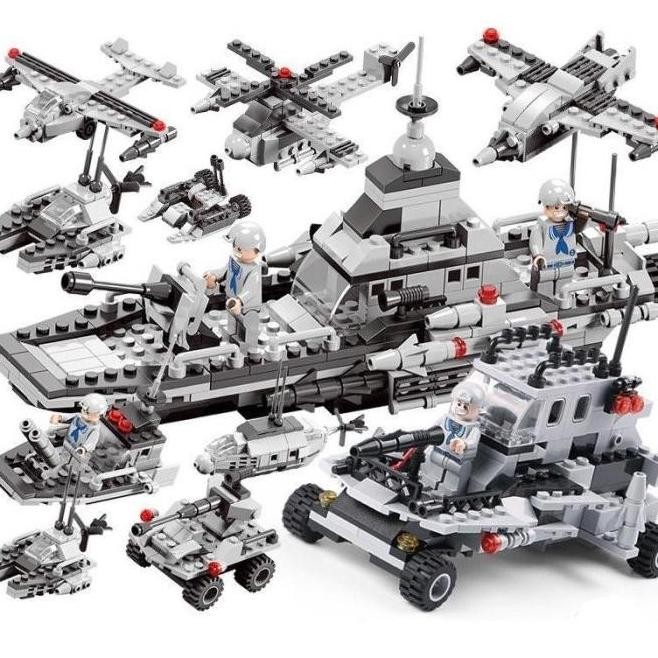 Jual Mainan lego Brick KAPAL PERANG SET 19 in 1 mainan edukasi anak ...