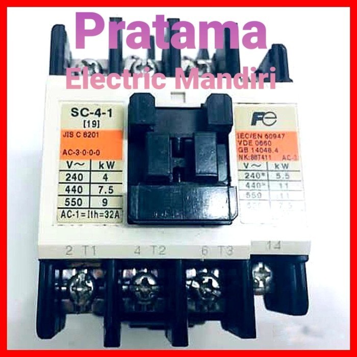 Jual Fuji Electric Kontaktor Sc-4-1 220Vac Magnetic Contactor Sc41 220V ...